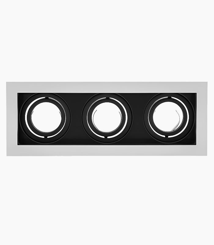 Foco Mini Cardan Triple Blanco Elegant - AtrapatuLED