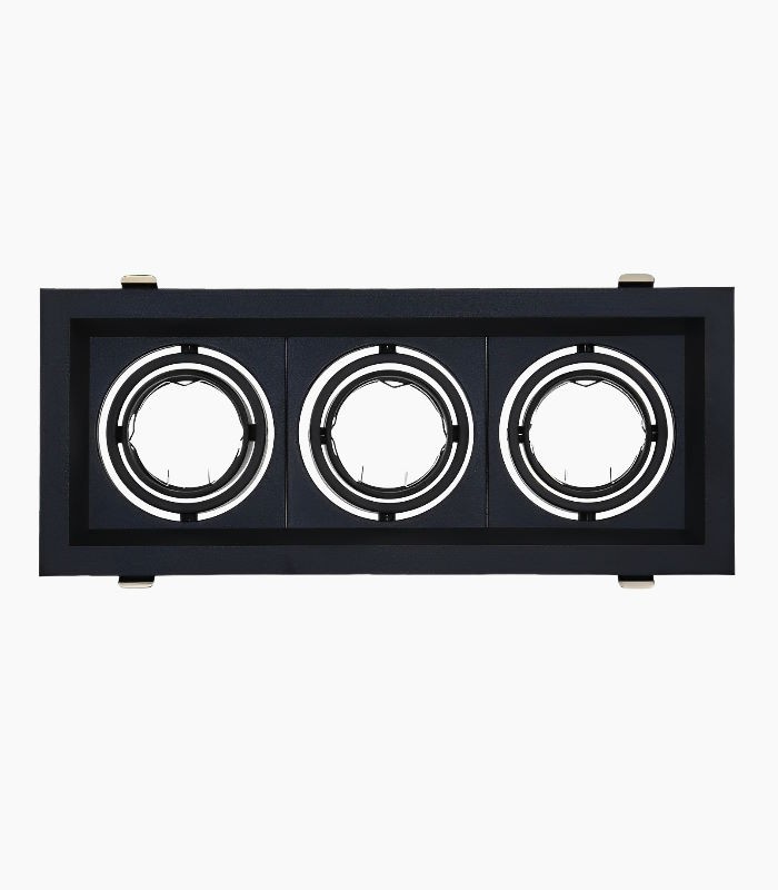 Mini Cardan GU10 Triple Negro - AtrapatuLED