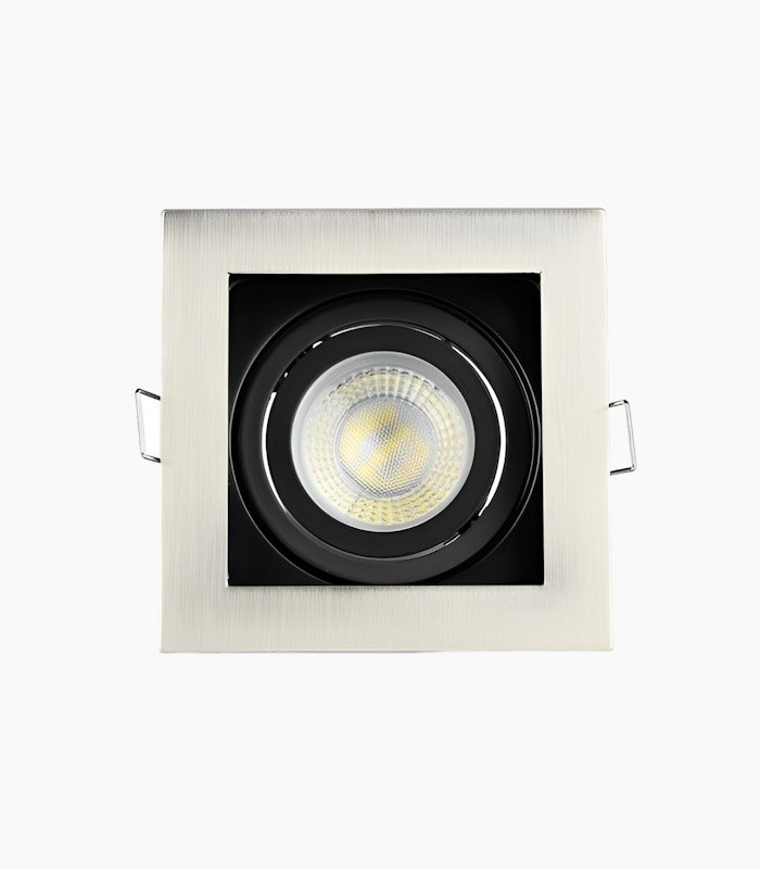 Foco Mini Cardan Simple Níquel - AtrapatuLED